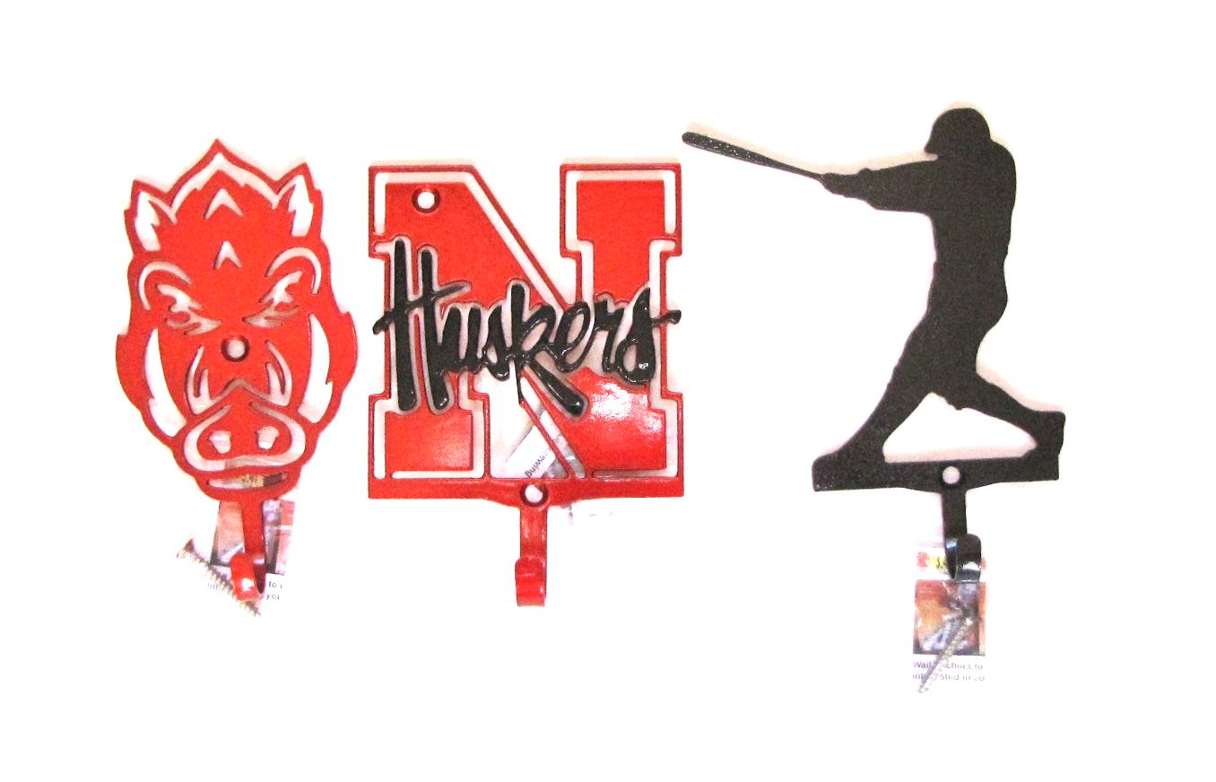 CUSTOM Single Hook Nebraska, Baseball Player, Hog Face – Designs By Kennedy